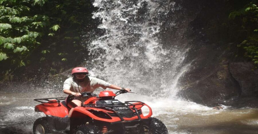 Ubud: Quad Bike Tour With Waterfall, Long Tunnel, And Lunch